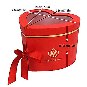 Heart-Shaped Paper Mache Boxes for Packaging, Luxury Flower Cardbord Boxes with Lids and Ribbons, Ideal for Crafting & Storage Accessories Cosmetics Jewelry Gifts Home (Black)