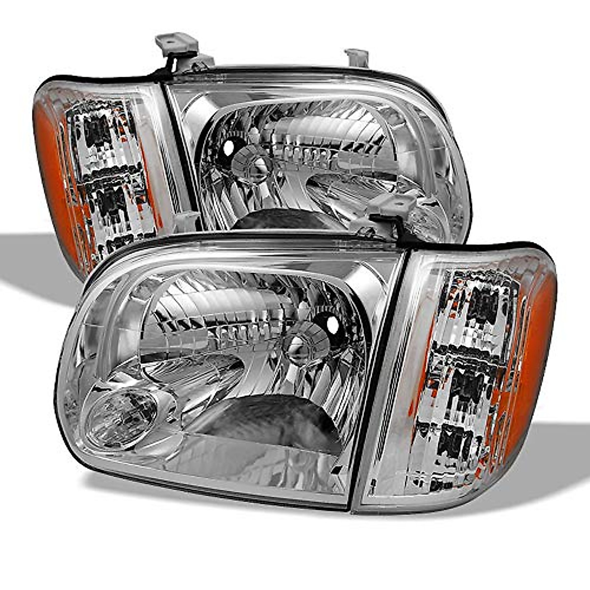 ACANII - For 2005-2006 Toyota Tundra 05-07 Sequoia Double | Crew Cab Headlights Headlamps w/Corner Lamps Set Left+Right