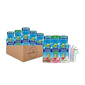 PediaSure Immune Support Kids Protein Shake Vanilla, Strawberry and Chocolate Flavors, 8 Fl Oz 6 Pack