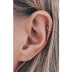 COCHARM Fake Nose Ring Non Piercing Nose Hoop Fake Faux Septum Jewelry Fake Lip Rings Unpierced Clicp on Nose Hoop Non Piercing Earrings