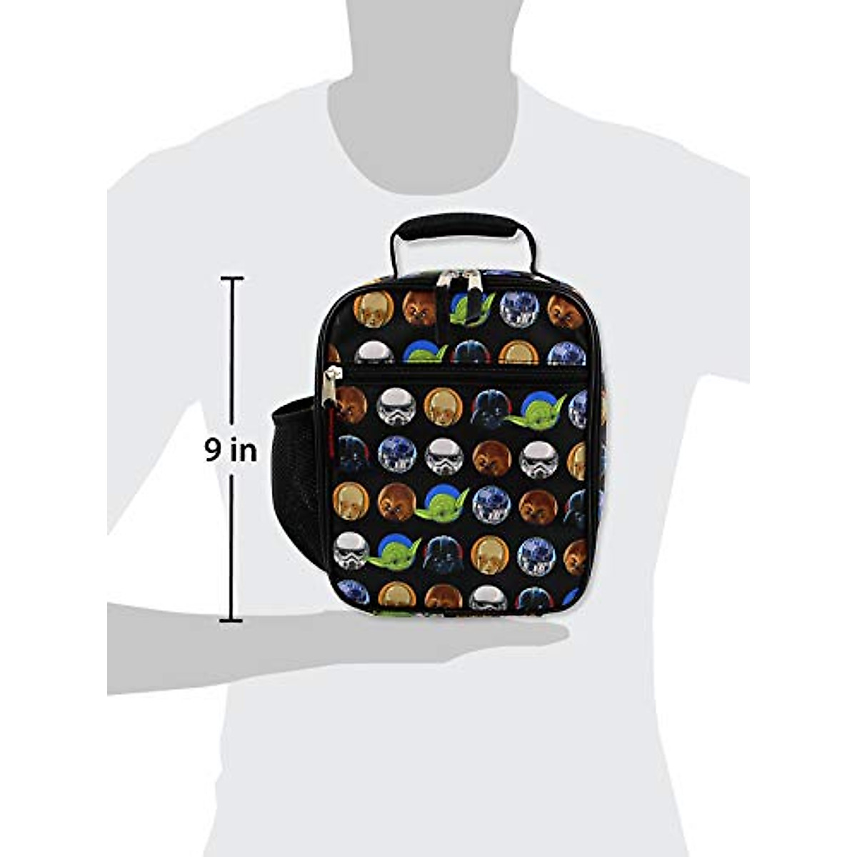 Disney Star Wars Boy's Girl's Adult's Soft Insulated School Lunch Box (One Size, Black)