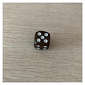 ZYM305 10PCS/Lot Dice Set 10 Colors Solid Acrylic 6 Sided Dice for Club/Party/Family Games Games Dice (Color : Brown)