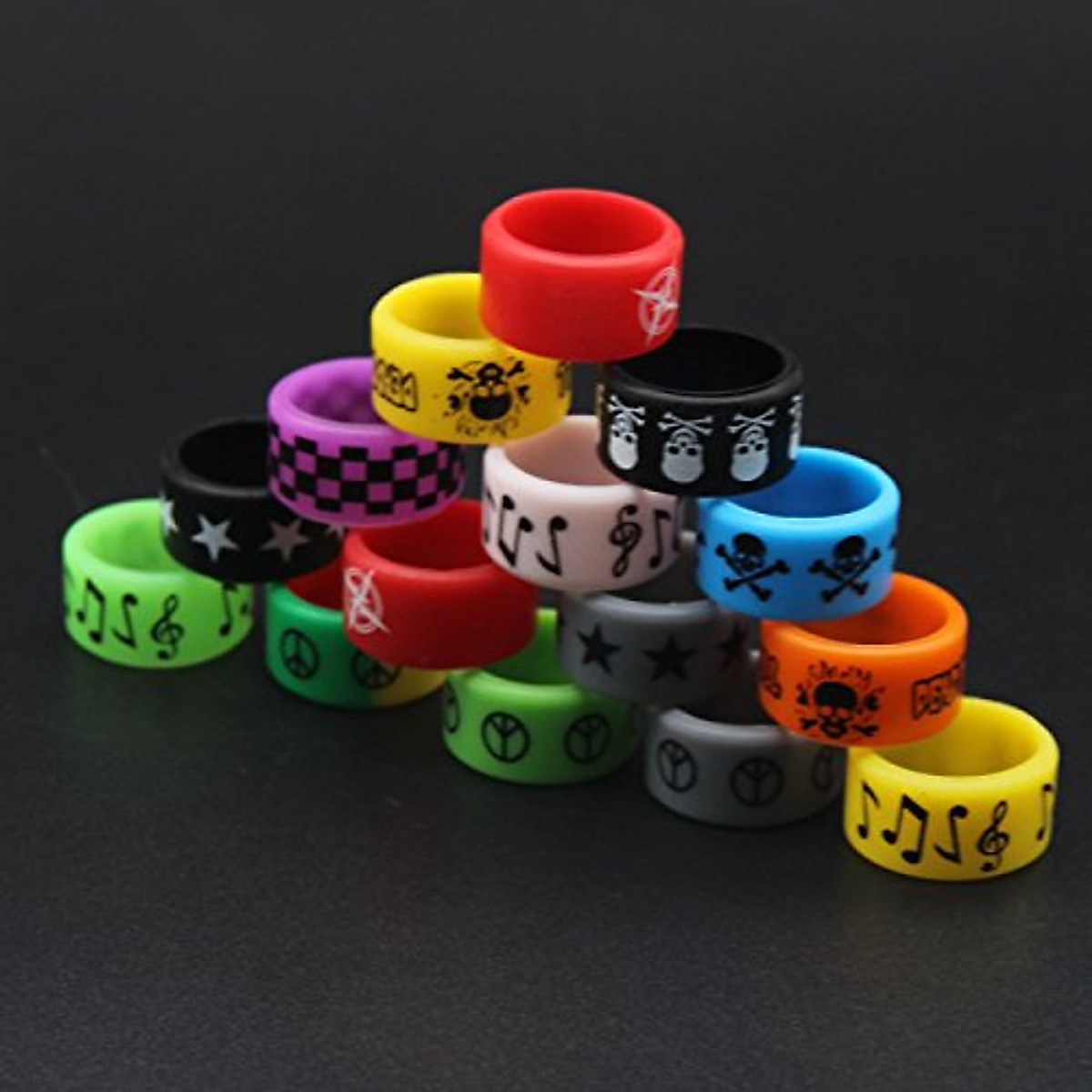 Silicone Bands - CENGLORY 10 Pieces Silicone Anti Skid Rings Rubber Bands -18mm Silicone Bands