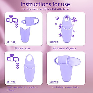 Silicone Holder Mold for Face & Eye Puffiness Relief Lift Mini Beauty Tool Accessories for Travel Gift for Women Girls Valentine's Mother's Day Purple