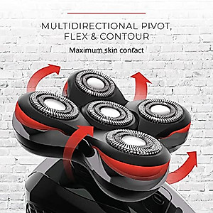 Remington Balder Pro Head Shaver, Cordless, 100% Waterproof, Black