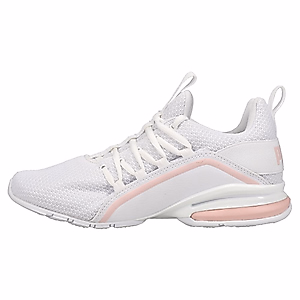Puma Womens Axelion Metallic Wide Training Sneakers Shoes - White - Size 6.5 W