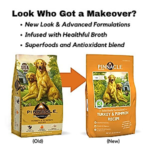 Pinnacle Pet Pinnacle Turkey & Pumpkin Dry Dog Food 4 lb, Infused with Broth
