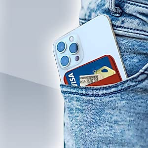 Elastic Phone Card Holder Pocket, Stick-On Wallet, Adhesive Credit Card Pouch, Phone Accessories, Compatible With iPhone, Samsung Galaxy – Light Green