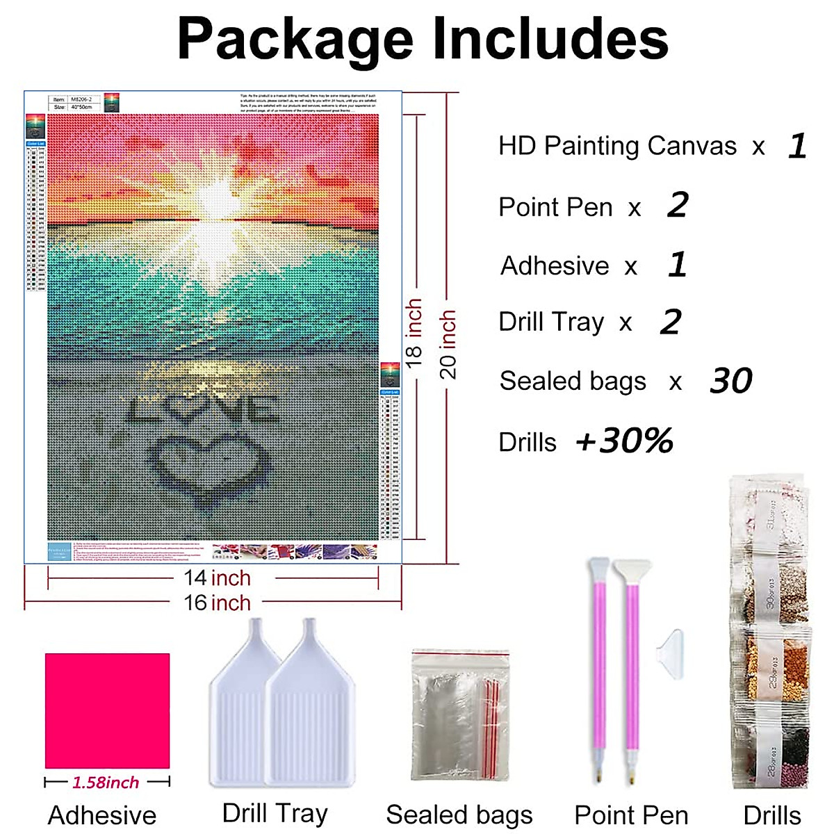 XWJJ Diamond Painting Mountain Kit,Diamond Art Kits for Adults Moon Full Round Drill (12x16 inch) ,Abstract Scenery Paint with Diamonds Crystal Gem for Gift,Wall Decor