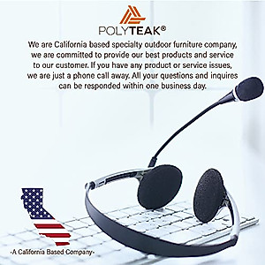 PolyTEAK Outdoor Ottoman, Real Wood Look, All-Weather Outdoor Patio Foot Stool, Outdoor Firepit Foot Rest for Adirondack Chairs (White)