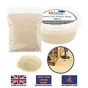 WWScenics Army Fine Model Sand | 200g Bag | Scenery Basing Material