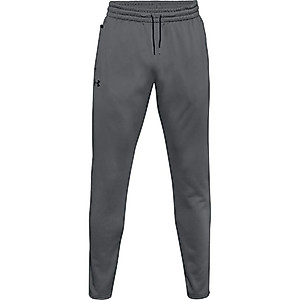 Under Armour Mens Armour Fleece Pants , Pitch Gray (012)/Black , Large