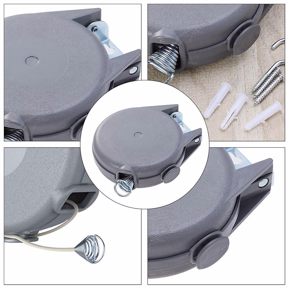 BESPORTBLE 12 String Foldable Portable Clothesline Adjustable The Material is abs Telescopic Clothing Single line Outdoor Foldable Clothing Rack Clothes Rail Extend Adjustable Clothes