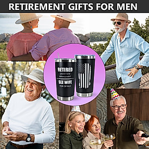 CHLJAR Retirement Gifts for Men, Happy Retirement Party Decorations, 20 Oz Retired Gifts Tumbler Cup, Retired Gifts for Men, Best Retirement Gift Idea for Parties and Celebrations