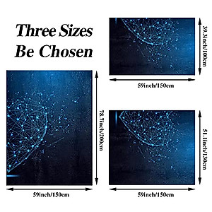 Plush Blanket Throw Blanket Warm Cozy Soft Microfiber Blankets, Blue Heart Art