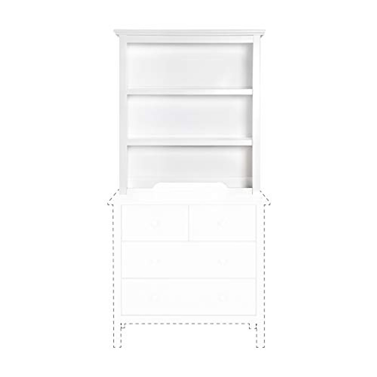 DaVinci Autumn Bookcase/Hutch in White