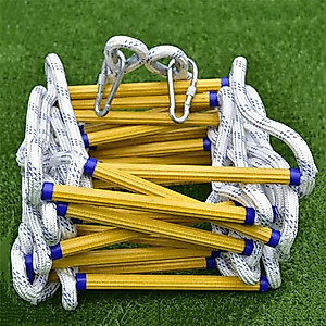 Ladder Safety Rope Escape Ladder with Lifesaving Rock Climbing Home Engineering Rescue Rope Ladder Emergency Fire,3m/9.8ft