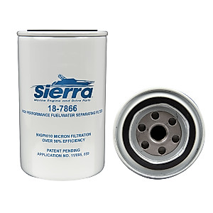 Sierra International 18-7866 10 Micron, High Capacity Fuel Water Separator Filter for Yamaha MAR-FUELF-IL-TR, Medium