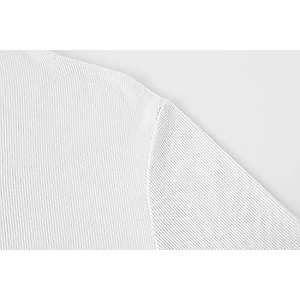 KLOTHO Long Sleeve Shirts for Women Dark Academia Clothing White Mock Turtleneck Top Large