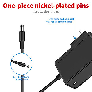 MEROM Charger Compatible with TINECO Cordless Vacuum iFLOOR 2/3 S5 S3 A10 A11 Series Cordless Stick Handheld Wet Dry Vacuum Cleaner Charger Replacement Adapter for YLS0241A-T260080