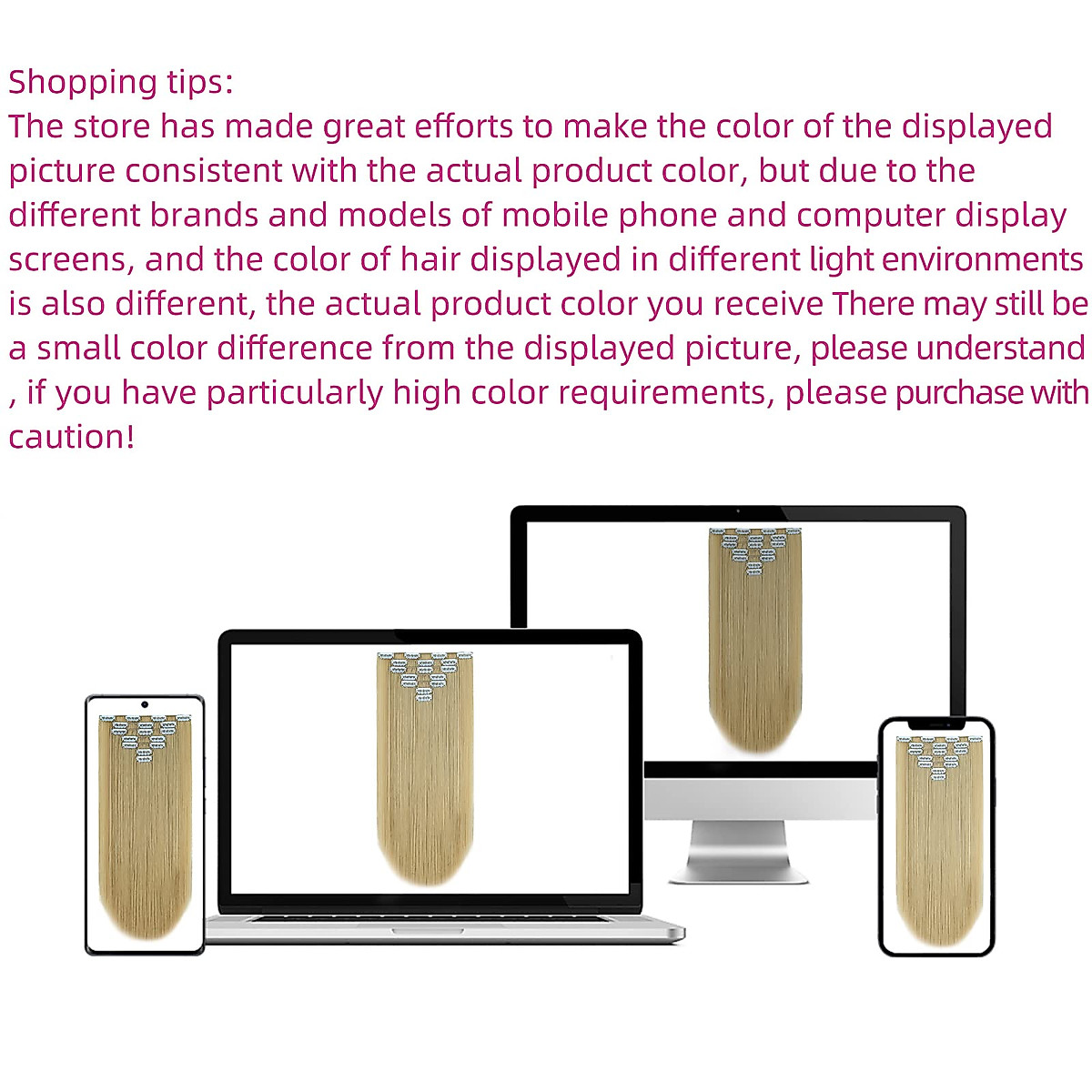 SYXLCYGG Blonde Hair Extensions Clip Hair Extension 22" 5 Oz Straight Synthetic Cheap Fluffy Blond Hair Pieces for Women