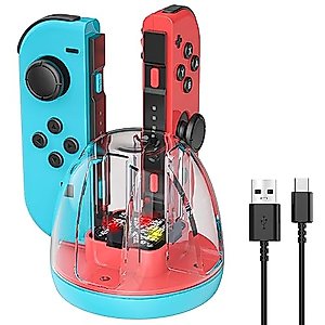 Switch Controller Charging Dock for Nintendo Switch/Switch OLED JoyCon,HEIYING Switch Controller Charger Dock Station for Switch Joy-Con,Portable Charging Stand Station with LED Indicator.