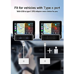 Wireless CarPlay Adapter,CarPlay Dongle for OEM Wired CarPlay Cars, Convert Wired to Wireless CarPlay, Support Online Update Plug & Play Easy Use Fit for Cars from 2015 & iPhone