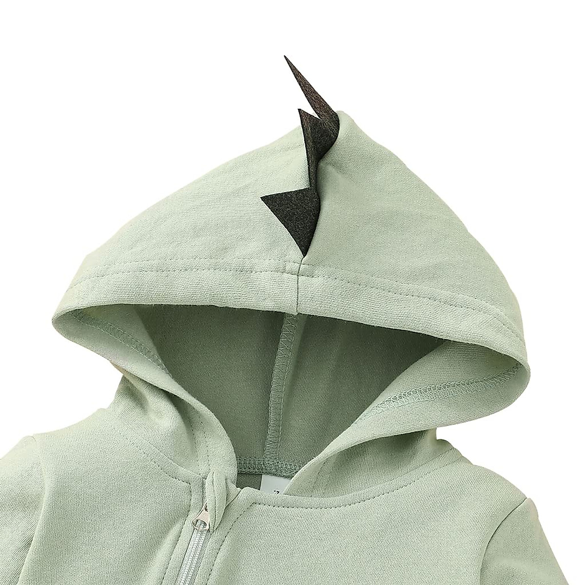 Onththr Infant Baby Boy Dinosaur Clothes Long Sleeve Hooded Romper Jumpsuit Outfits(Green, 3-6 Months)