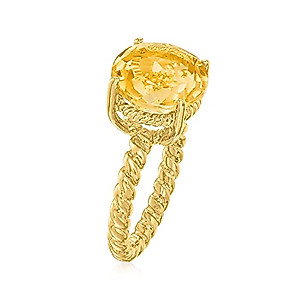 Ross-Simons 6.75 Carat Citrine Ring in 18kt Gold Over Sterling. Size 9