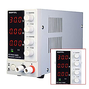 DC Power Supply Variable 0-30V 0-6A 180W Adjustable Switching Regulated Power Supply Digital Power Supply with High Precision 4-Digits Display