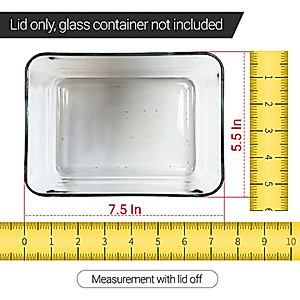 Replacement Lid for Pyrex Plastic Blue Cover 3 Cup Bowl Dish Rectangle 7210-PC (2-Pack)