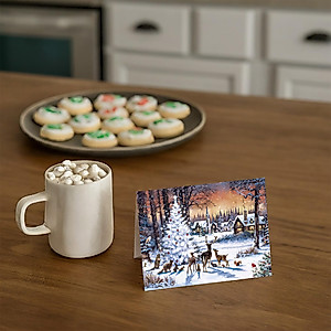 Crown Point Graphics 30 Count Woodland Glitter Christmas Cards