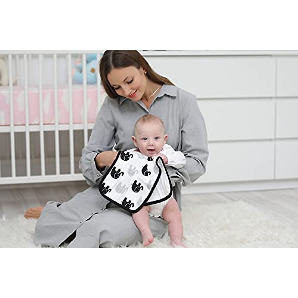 Burp Cloths for Baby Boy & Girl - Ultra Absorbent Burping Rags - Anti Shrink Unisex Burpy Clothes - Super Soft Jersey Cotton, Large 21"x10" - Thick for Newborn Cloth Diapers - 6 Pack