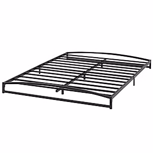 GAOMON 6 Inch Metal Platform Queen Size Bed Frame Low Profile with Sturdy Steel Slats Support, Mattress Foundation, No Box Spring Needed, Easy Assembly, Black (Queen, 6 Inch)