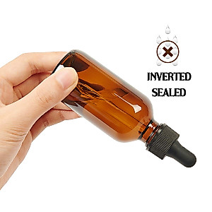 Eternal Moment 2 oz Eye Dropper Bottle(24 Pack), 60ml Amber Glass Bottles with Glass Eye Dropper for Essential Oils, Chemistry Lab Chemicals, Colognes & Perfumes