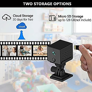 Dukmikz Hidden Camera Mini Spy Camera, 4K WiFi Mini Hidden Spy Cam for Home Security/Outdoor Recording, Remotely Watching Via Mobile Phone, Battery Powered