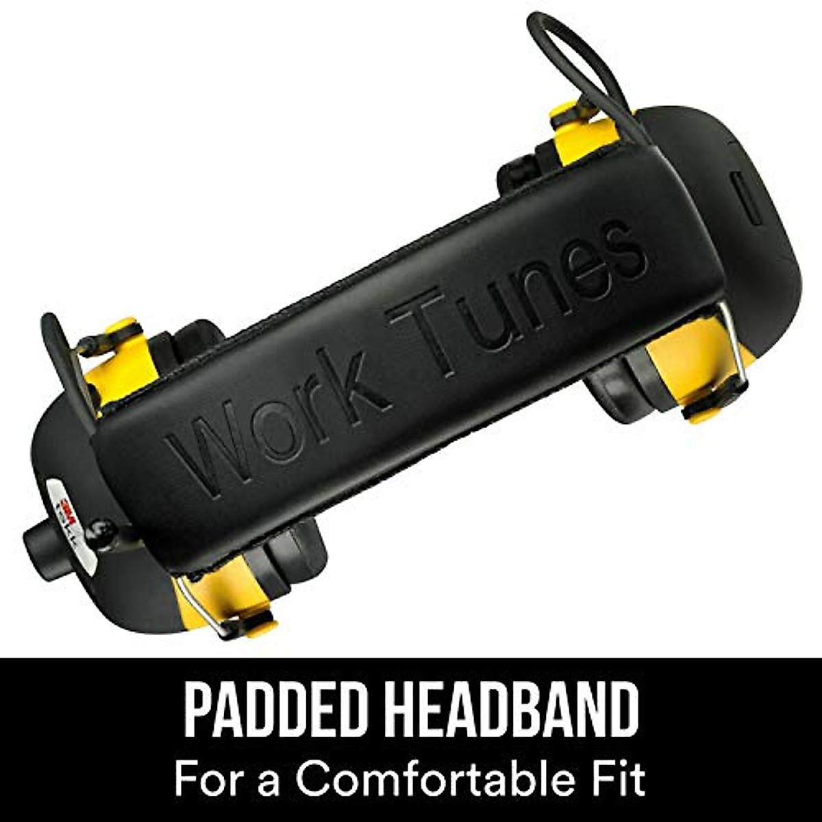 3M WorkTunes Hearing Protector with AM/FM Radio, NRR 24 dB,Black/Yellow