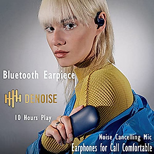 Wireless Bluetooth Bone Conduction Headphones Open Ear Over Ear Earbuds Wrap Around with Ear Hook Bone Conduction Earbuds with Earhooks Running Headphones Sport Earbuds Workout