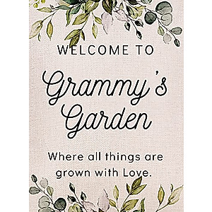 Grandma Gift Garden Flag Vertical Double Sized, Nana Gift Summer Holiday Yard Flag Outdoor Decoration 12.5 x 18 Inch