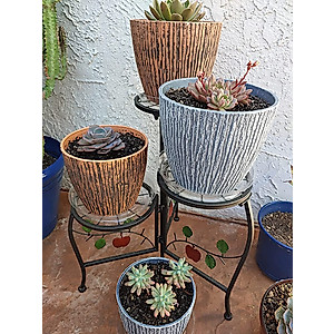 N.B.Y. 3 Tier Metal Plant Stand Indoor Outdoor Fold Waterproof Flower Plant Fit For Garden Balcony Patio Living Room Balcony Office Yard