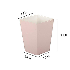 GAKA Baby Pink Popcorn Box Set Of 36 Mini Paper Popcorn Box
