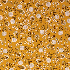 Mustard Woodland Cotton Apparel Fabric (1 Yard) – Printed Sewing Fabric by The Yard – Lightweight Precut Fabric for Sewing Clothes, Homeware, & Other Accessories – DIY Craft Fabric