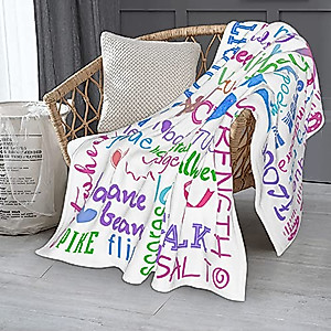 PNNUO Gymnastics Pink Bed Blanket Flannel Fleece Blanket Soft Lightweight Plush Throw Blankets for Women Men Kid Warm Cozy 60"x50" Microfiber Blankets for Couch Chair Sofa All Season