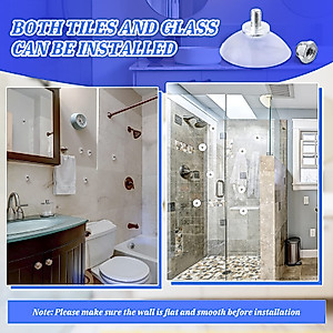 Quzzil 10 Pcs Suction Cups 4.4 cm/ 1.73 Inch Diameter Suction Cup Screw 0.39 Inch in Length PVC License Plate Suction Cups Hooks Clear Suction Cup with Cap Nut M6 Thread for Shade Cloth Acrylic Plate