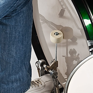 2 Pieces White Felt Bass Drum Beater Set, Kick Drum Foot Pedal Beater Drum Accessories Parts for Kick Drum Pedal