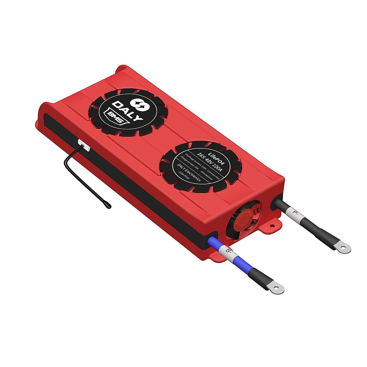 DALY BMS 16S 48V 100A LiFePO4 PCB Protection Board with Balance Leads Wires 3.2V Battery Protection Module BMS for 18650 Battery Pack 48V with Cooling Fan