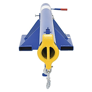 Vestil LM-OBT-6-24 Orbit Telescoping Lift Boom, 6000 lb Capacity, 24" Fork Pocket Center, Overall LxWxH (in.) 32 x 86.625 x 27.6875, Overall Extended Length (in.) 146-5/8, Blue