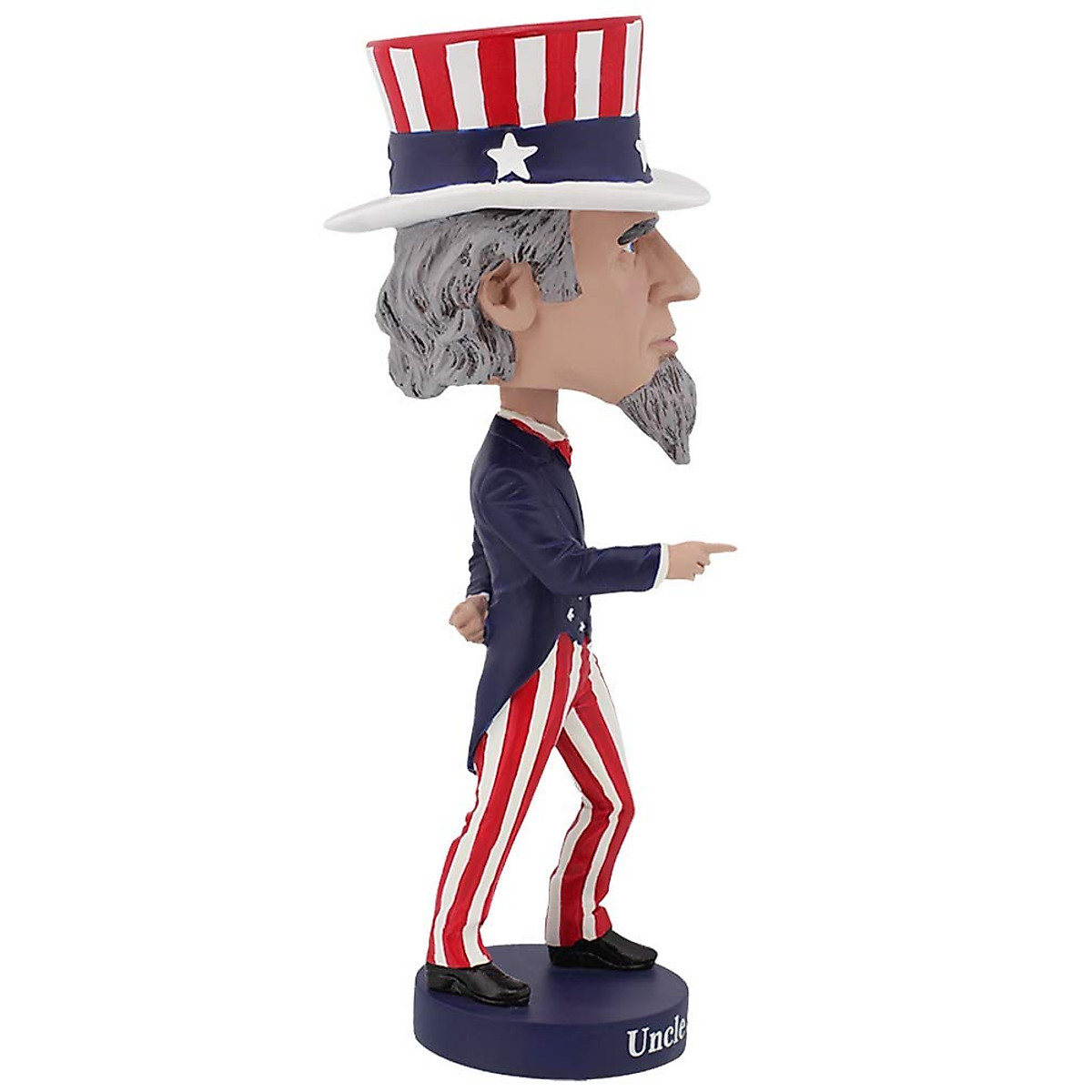 Royal Bobbles Uncle Sam Bobblehead, Premium Polyresin Lifelike Figure, Unique Serial Number, Exquisite Detail