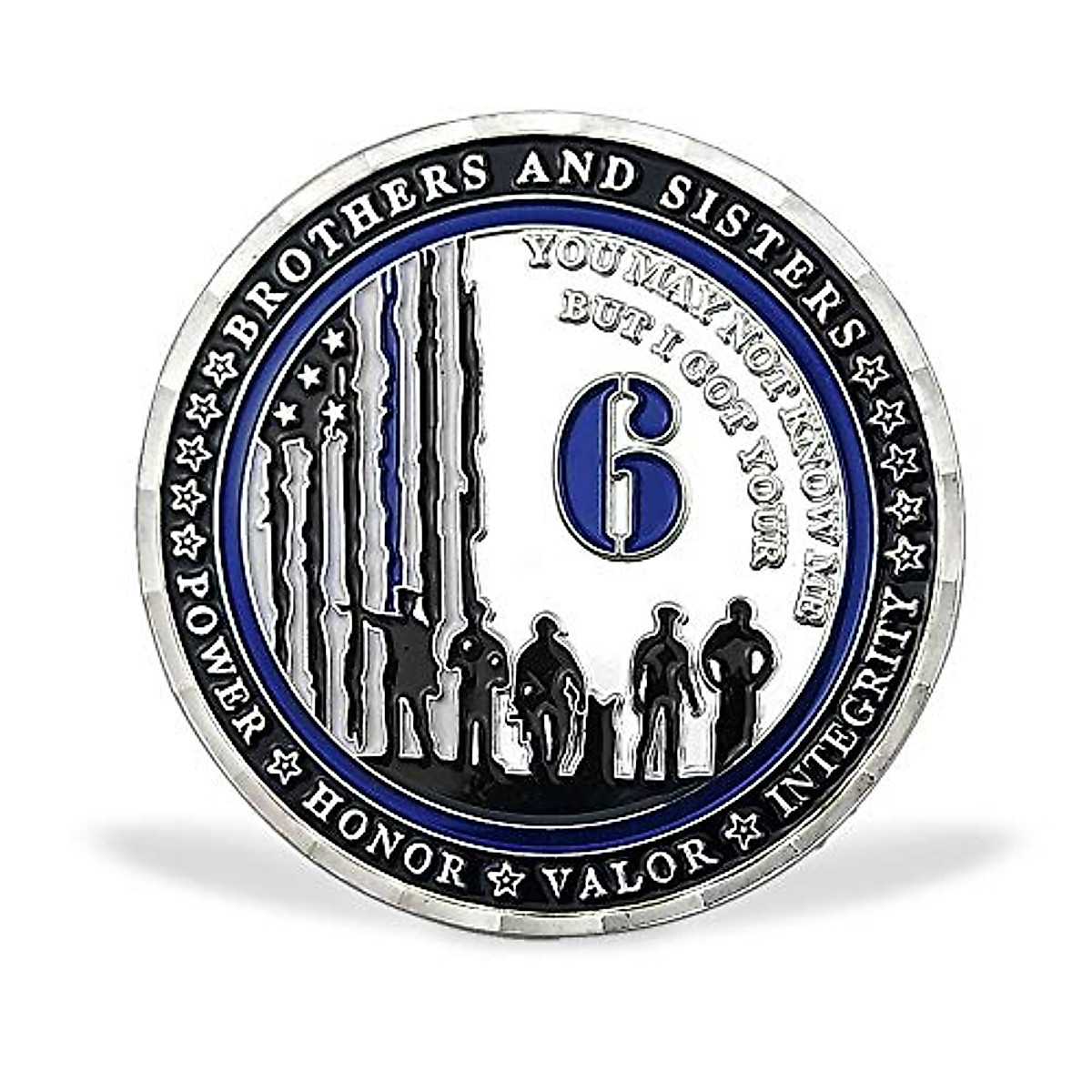 Thin Blue Line Police Officer Challenge Coin - I Got Your Six