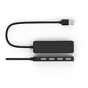 Lysee Plug & Connectors - High Speed 1 to 4 Multi Ports USB Hub PNP Thin USB HUB Connector - (Color: White(USB3.0))